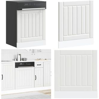 vidaXL vidaXL Panneau de lave-vaisselle Lucca blanc bois ding&eacute;nierie