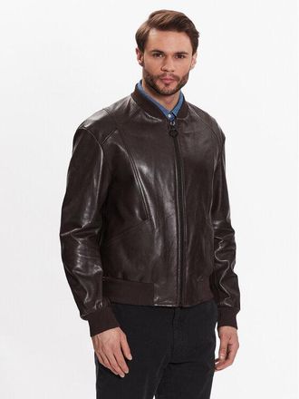 Trussardi Lederjacke 52S00865 Braun Regular Fit
