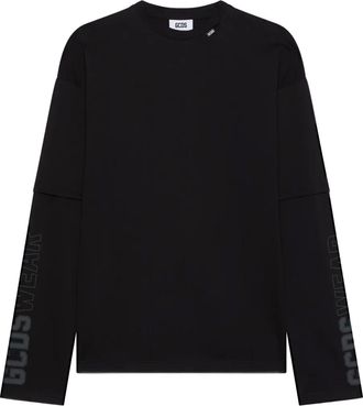 GCDS t-shirt à manches longues - Noir