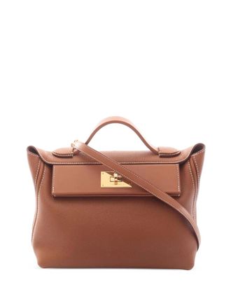 Hermès 2022 Togo Swift 24/24 Satchel-Tasche 29cm - Braun