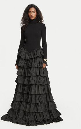 Elisabetta Franchi Abendkleid AM-56S-67E2-V690 Schwarz Regular Fit