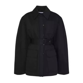 Jacquemus Schwarze Oversized Jacke Le Blouson Bari - - Jackets - Damen - Schwarzk - 2XS