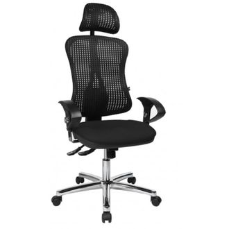 Topstar [NEUWERTIG] B-Ware Topstar B&uuml;rostuhl Drehstuhl Schreibtischstuhl Netzr&uuml;cken Armlehnen Schwarz772