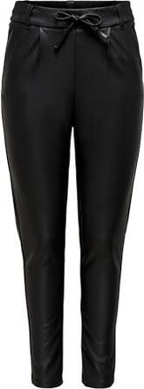 Only Only Femme Onlpoptrash Easy Coated Pnt Noos Pantalon, Noir, S EU