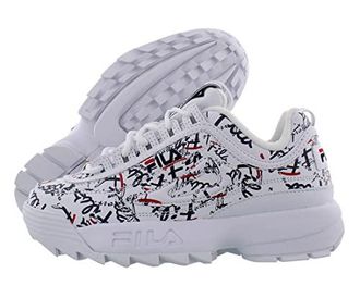 Fila Fila Disruptor Ii Graffiti Womens Shoes Size 8, Color: White/Navy/Red