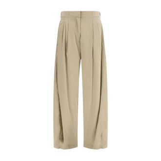 The Row Pantalon Iven - Femme - Pantalons - Beige - Taille: 36 FR