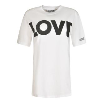 Moschino Stylische T-Shirts und Poloshirts - - Tops - Damen - Wei&szlig; - S