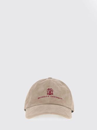 Brunello Cucinelli Casquette de baseball en cuir dagneau su&eacute;d&eacute;