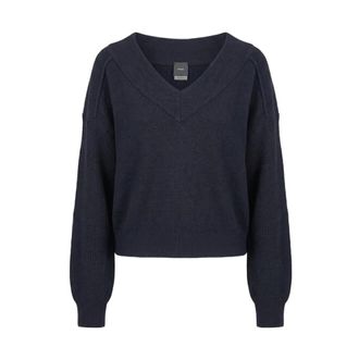 Pinko Pinko, Femme, Pulls, Bleu, Taille: 38 FR Pull col en V
