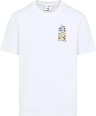 Casablanca Homme, Tops, Blanc, Taille: L Mss26Jts00115 T-shirt