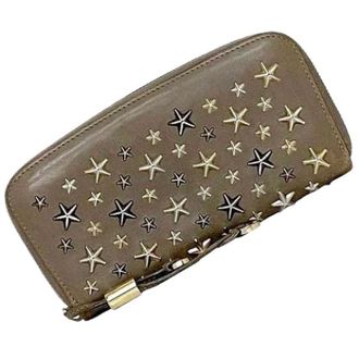 Jimmy Choo London Portefeuille en cuir Pre-owned - Femme - Pre-owned - Brun - Taille: ONE Size