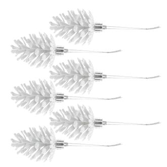 BESPORTBLE 6 St&uuml;ck Rustikales Tannenzapfen Dekorationsset aus Kunststoff mit Schneebedeckten Kleinen Tannenzapfen Sicher H&auml;ngender Christbaumschmuck f&uuml;r Weihnach