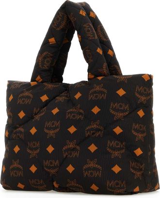 MCM Printed Nylon Shoulder Bag - Black