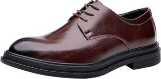 Dadawen Chaussure Homme Cuir, Derby Mariage Dressing Chaussures de Ville à Lacets Oxford Brun 42