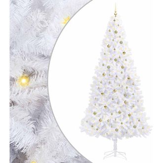 vidaXL K&uuml;nstlicher Weihnachtsbaum Wei&szlig; 300 cm PVC und Stahl vidaXL