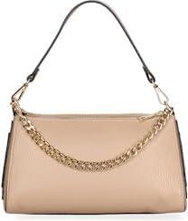 Gave Lux Sac à main pour femme en cuir véritable Made in Italy 26 x 14 x 12 cm, taupe, Taille unique