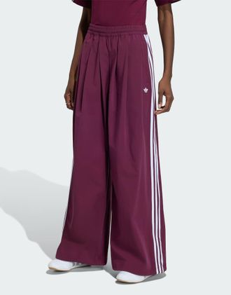 adidas Originals Adilenium 5.0 OG Adilenium - Pantalon de surv&ecirc;tement &agrave; pinces - Bordeaux-Rouge