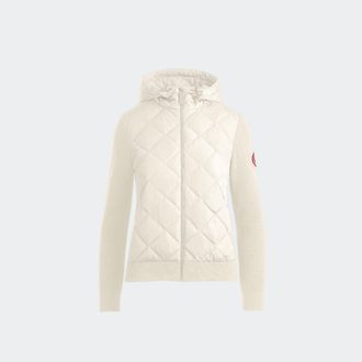 Canada Goose Gesteppte HyBridge Strick-Kapuzenjacke (Weiblich, Cottongrass, M)