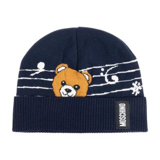 Moschino unisex, Accessoires, Bleu, Taille: ONE Size Casquette avec un motif dours distinctif