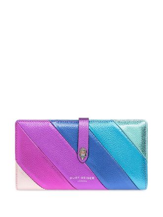 Kurt Geiger Portemonnaie mit diagonalen Streifen - Rosa