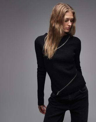 Weekday Pull zipp&eacute; - Noir