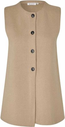 Masai Femme, Vestes, Beige, Taille: 38 FR Gilet sans Manches