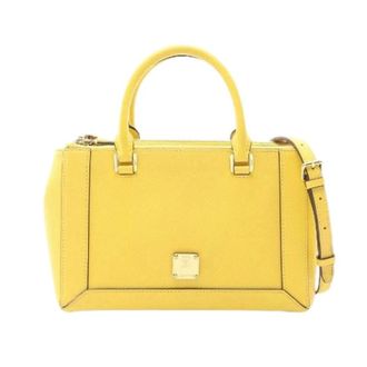 MCM Pre-owned Leather 2way Handbag - - Pre-owned - Damen - Gelb - ONE SIZE