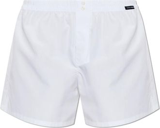 Dolce & Gabbana Homme, Sous-v&ecirc;tements, Blanc, Taille: L Cotton Poplin Boxer Shorts