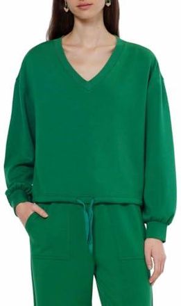 Scotch & Soda V-Neck Modal Sweatshirt Maillot de surv&ecirc;tement, Bright Green, XS Femme