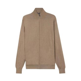 Brooks Brothers Pull zipp&eacute; int&eacute;gral - Homme - Pulls - Beige - Taille: 2XL