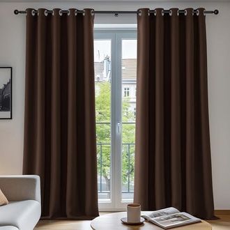 Deconovo Rideau Occultant Thermiques Anti Froid, Double Rideau Isolant Anti-Bruit, &Eacute;conomie d&Eacute;nergie, Id&eacute;al pour Chambre et Salon, 229X229 CM (Largeur X Hauteu