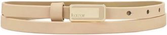 Kazar Beiger schmaler G&uuml;rtel mit Logoschnalle - - Accessories - Damen - Beige - 100 CM