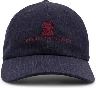 Brunello Cucinelli Homme, Accessoires, Bleu, Taille: M Casquette de baseball avec logo