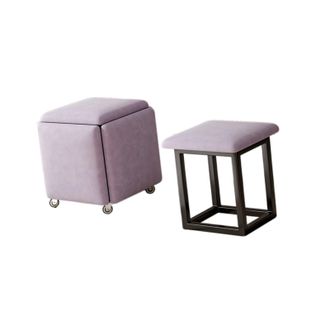 Generic Stapelbare Nesthocker, 5-in-1-Otto-W&uuml;rfelstuhl-Set, leicht und einfach zu verstauen, for den Innen- und Au&szlig;enbereich im Gartenb&uuml;ro(Color 2,35x35cm)