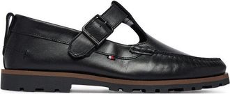 Tommy Hilfiger Halbschuhe Hilfiger Light Lth Buckle Loafer FM0FM05846 Schwarz