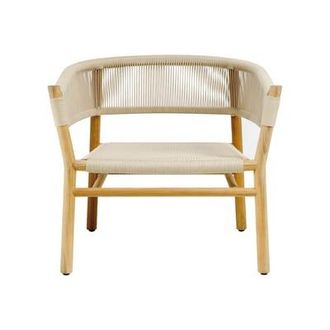 Ethimo Fauteuil lounge Kilt - Bois naturel - Teck certifié FSC - Designer Marcello Ziliani
