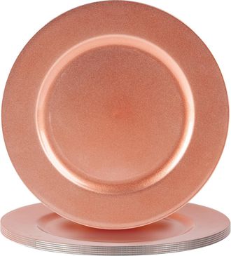 Argon Tableware Metallic Ladeplatten - 33cm - Roségold - 6. Packung