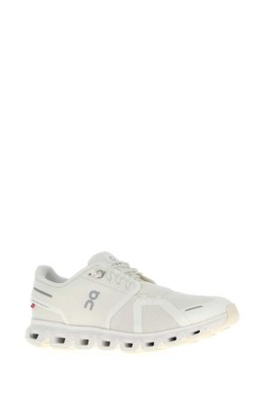 On Running Mens White Mesh Cloud 6 Sneakers Whitewhite