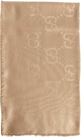 Gucci Jacquard Silk Wool Shawl