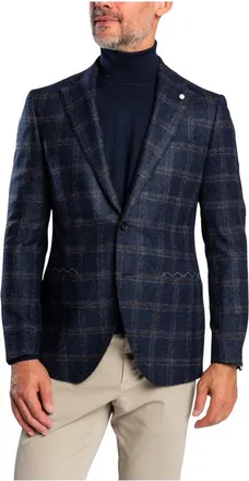 Luigi Bianchi Mantova Homme, Vestes, Bleu, Taille: M Blazer Premium Laine Alpaga
