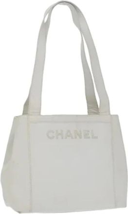 Chanel Pre-owned Cuir sacs-chanel - Femme - Pre-owned - Blanc - Taille: ONE Size