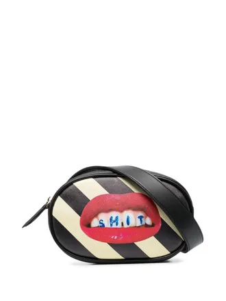 Seletti G&uuml;rteltasche mit Print - Schwarz