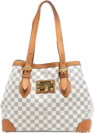 Louis Vuitton Shopper - Damier Azur Hampstead MM - Gr. unisize - in Wei&szlig; - f&uuml;r Damen