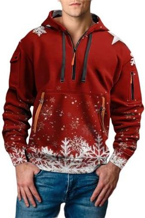 Generic Pull à capuche dégradé de style urbain, coupe ample, manches longues pour homme, pull à capuche décontracté pour homme, Rd3., 3XL