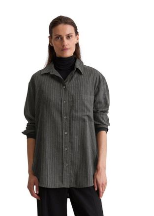 Marc O'Polo Langarmbluse aus gestreiftem Baumwoll-Satin