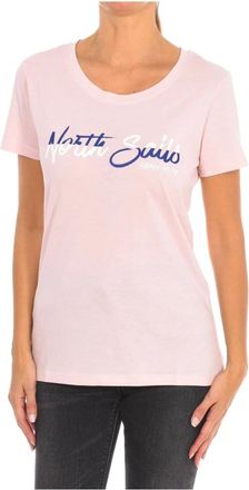 North Sails T-Shirt mit kurzen &Auml;rmeln und geripptem Ausschnitt - - Tops - Damen - Rosa - S