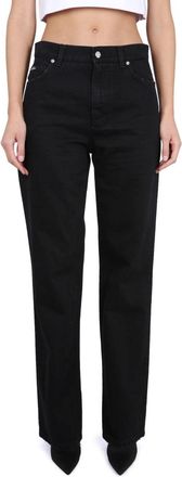 Dolce & Gabbana Flare Cut Cotton Jeans - Black