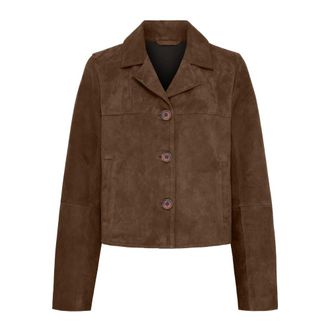 BTF-CPH Btfcph - Sonja Suede Jacket - Femme - Vestes - Brun - Taille: 48 FR