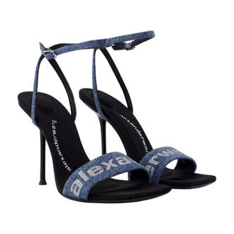 Alexander Wang Womens Julie Billboard Pump Blue Cotton