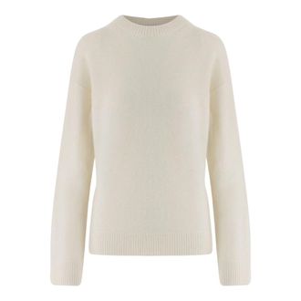 Vince Pl&uuml;sch-Kaschmir-Pullover mit Rundhalsausschnitt - - Knitwear - Damen - Wei&szlig; - L